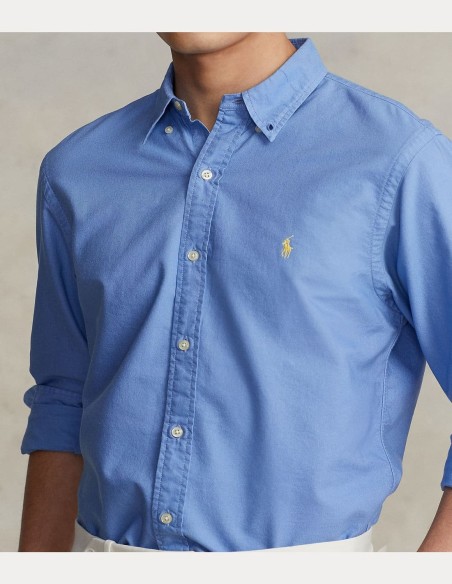 ΠΟΥΚΑΜΙΣΟ OXFORD GARMENT-DYED SLIM FIT Μέγεθος XXL Χρώμα 015.Blue